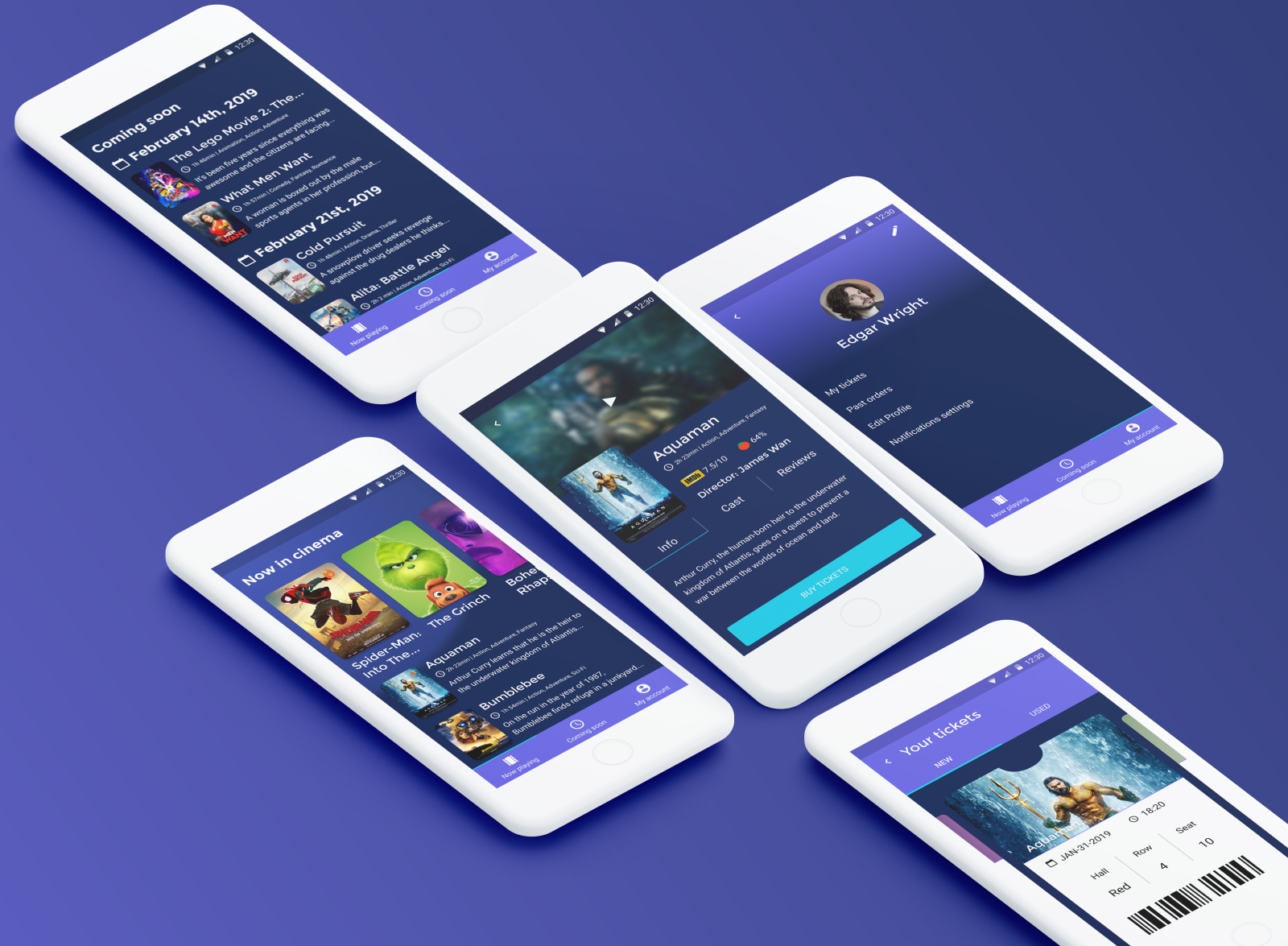 Cinema App by Alexey Berezin on Dribbble