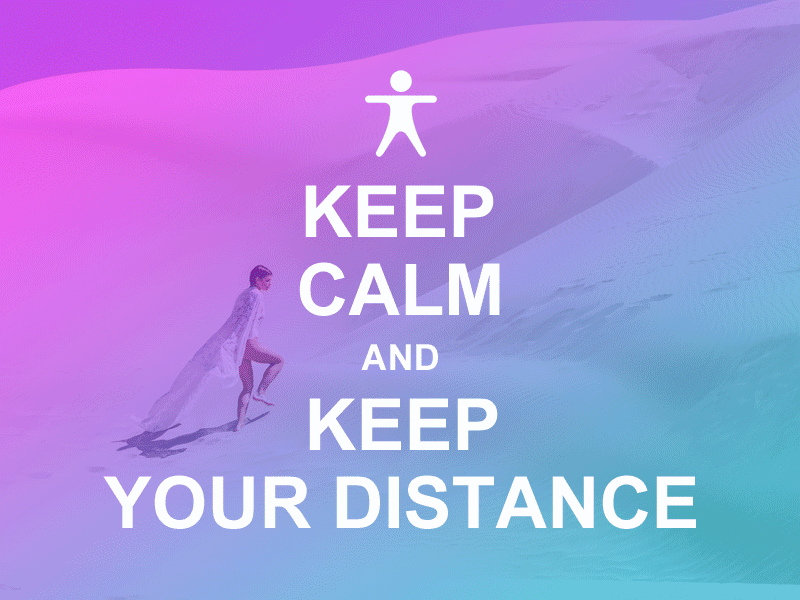 Keep Calm and Keep Your Distance ^-^ by Katherine Hartono on Dribbble