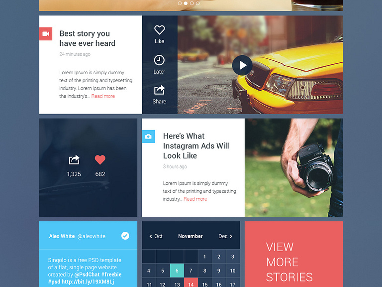 Blog/Magazine UI Kit #2 by Raul Taciu on Dribbble