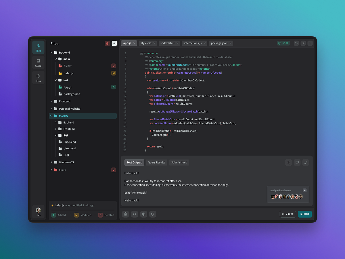 Code Editor by Shpetim Ujkani on Dribbble
