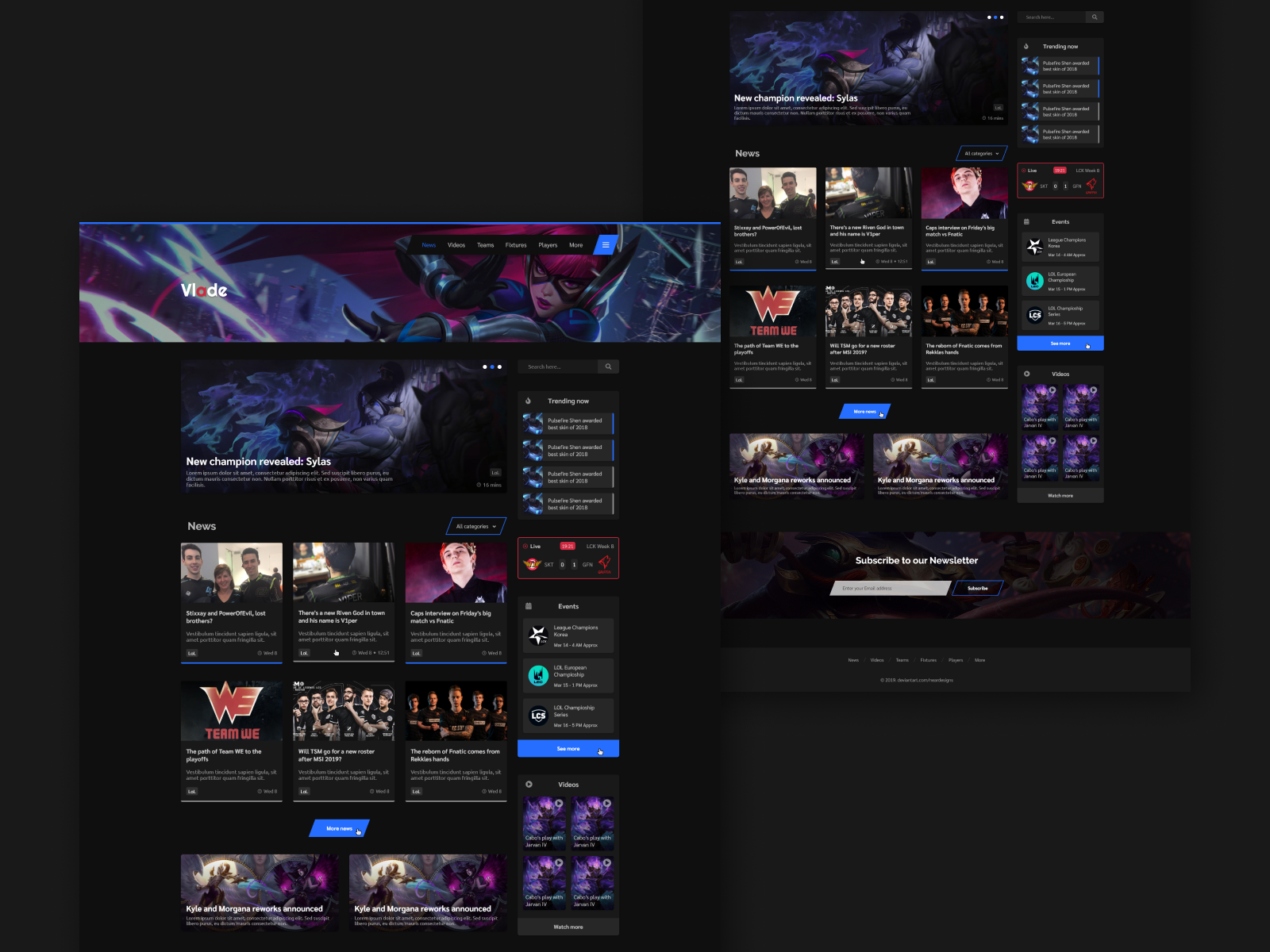 Gaming site landing page by Jesus Garcia on Dribbble