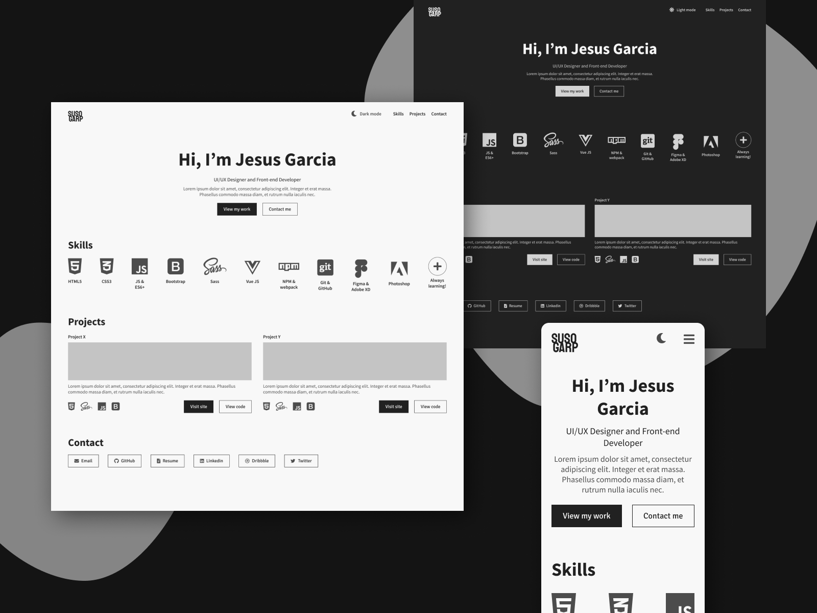 Personal portfolio by Jesus Garcia on Dribbble