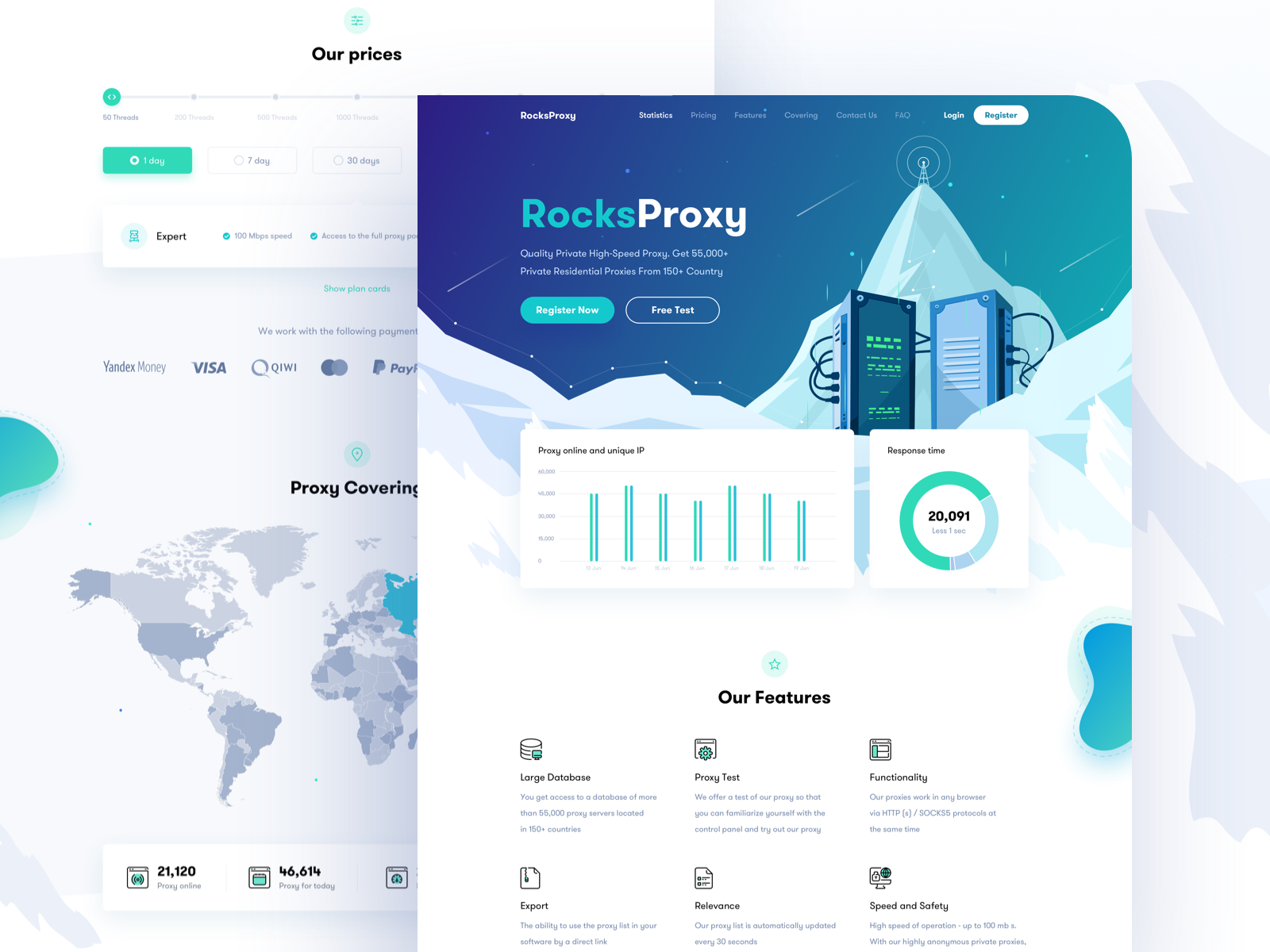 RProxy - Landing page by Anton Avilov for Anthony's Lab on Dribbble