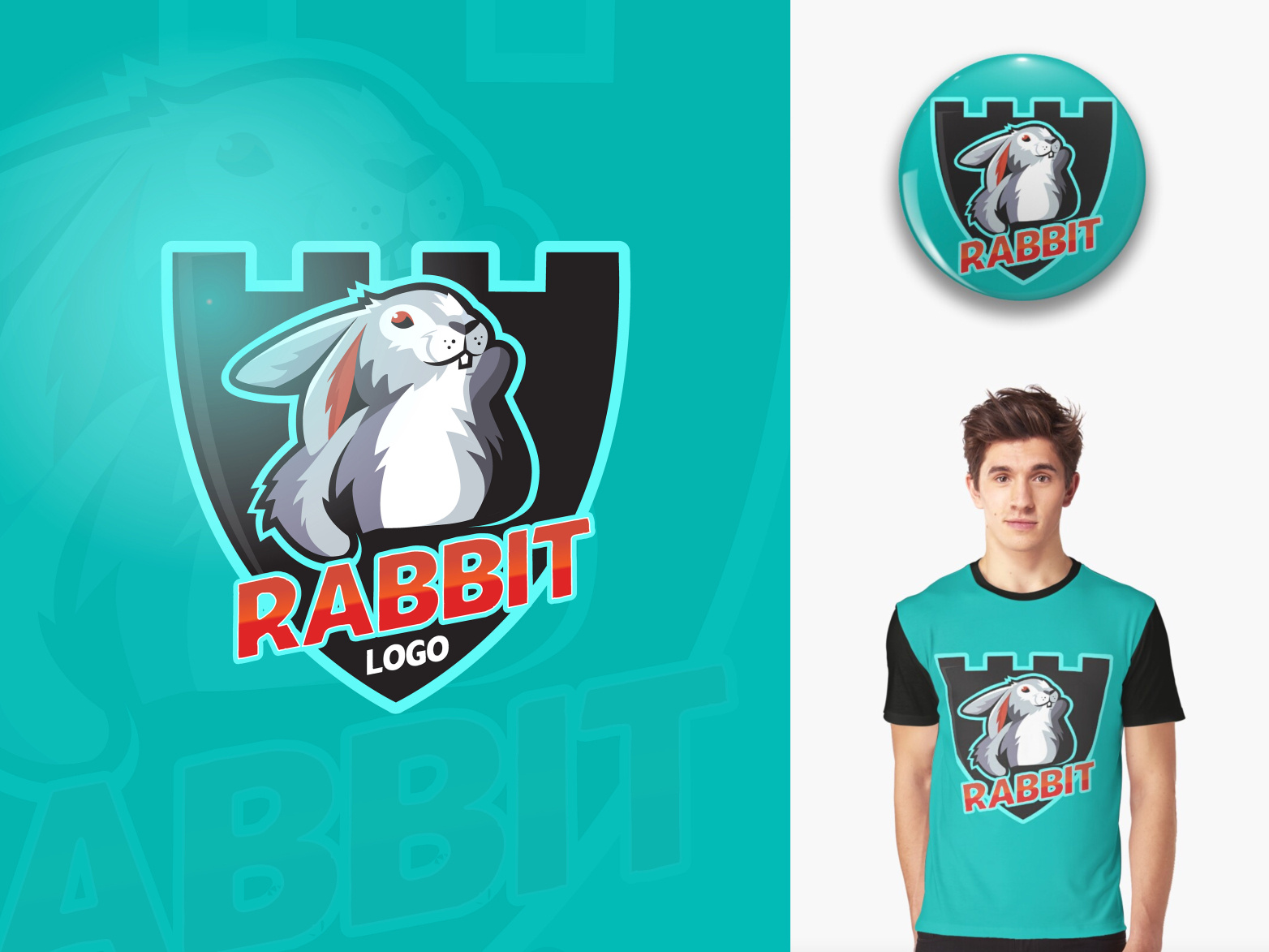Rabbit - mascot logo by Olesia Kotelevska on Dribbble