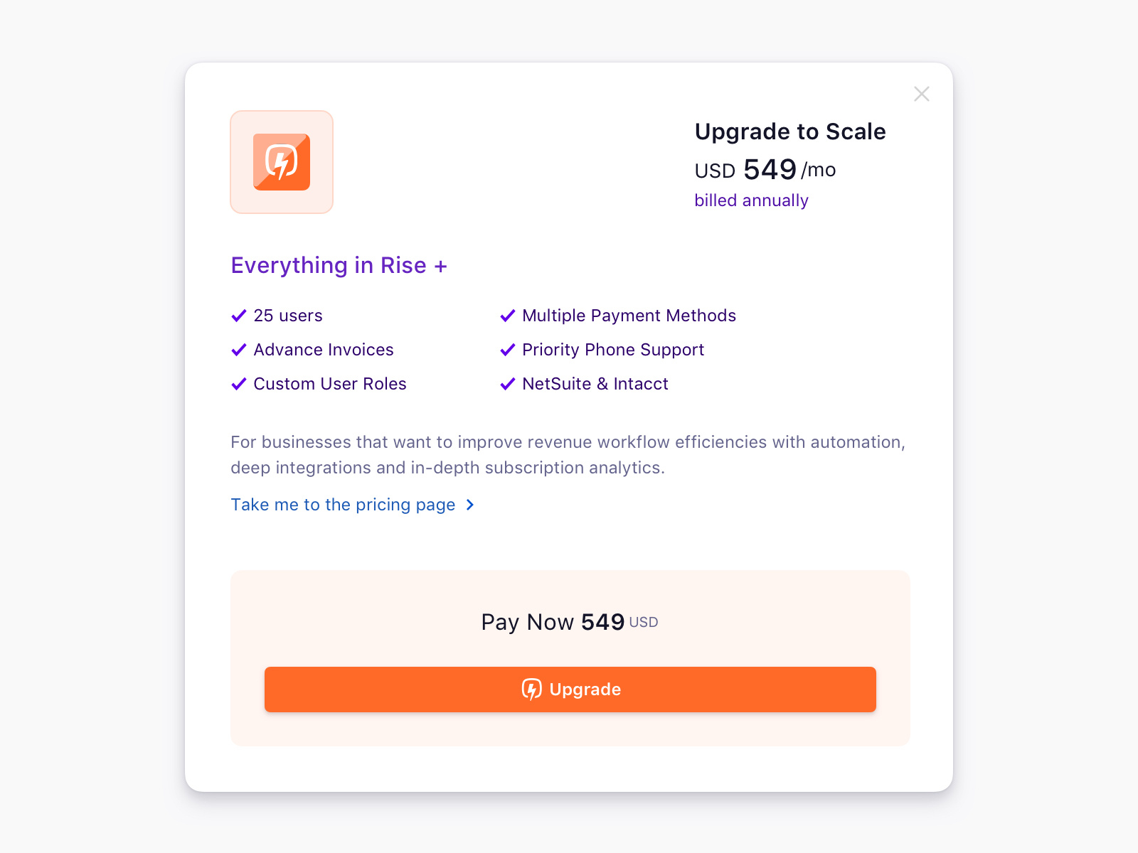 Feature Upgrade Modal box by Chris Martin on Dribbble