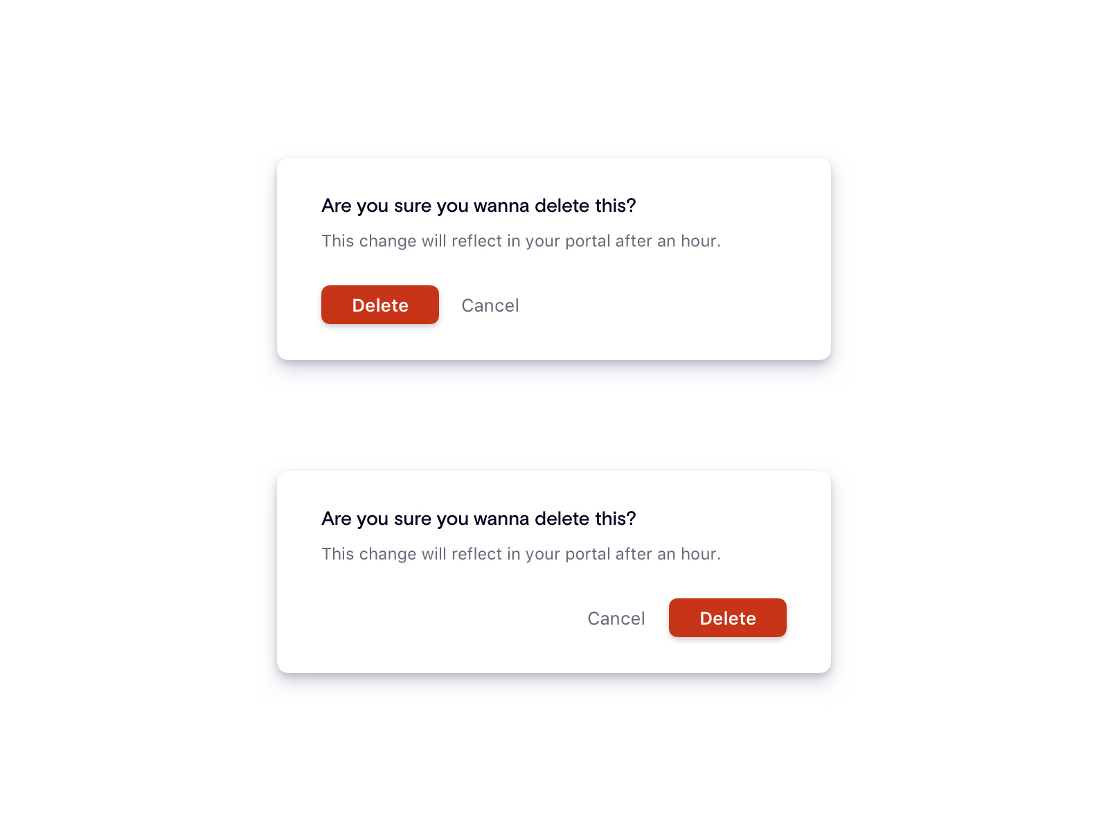 Delete Modal Box by Chris Martin on Dribbble
