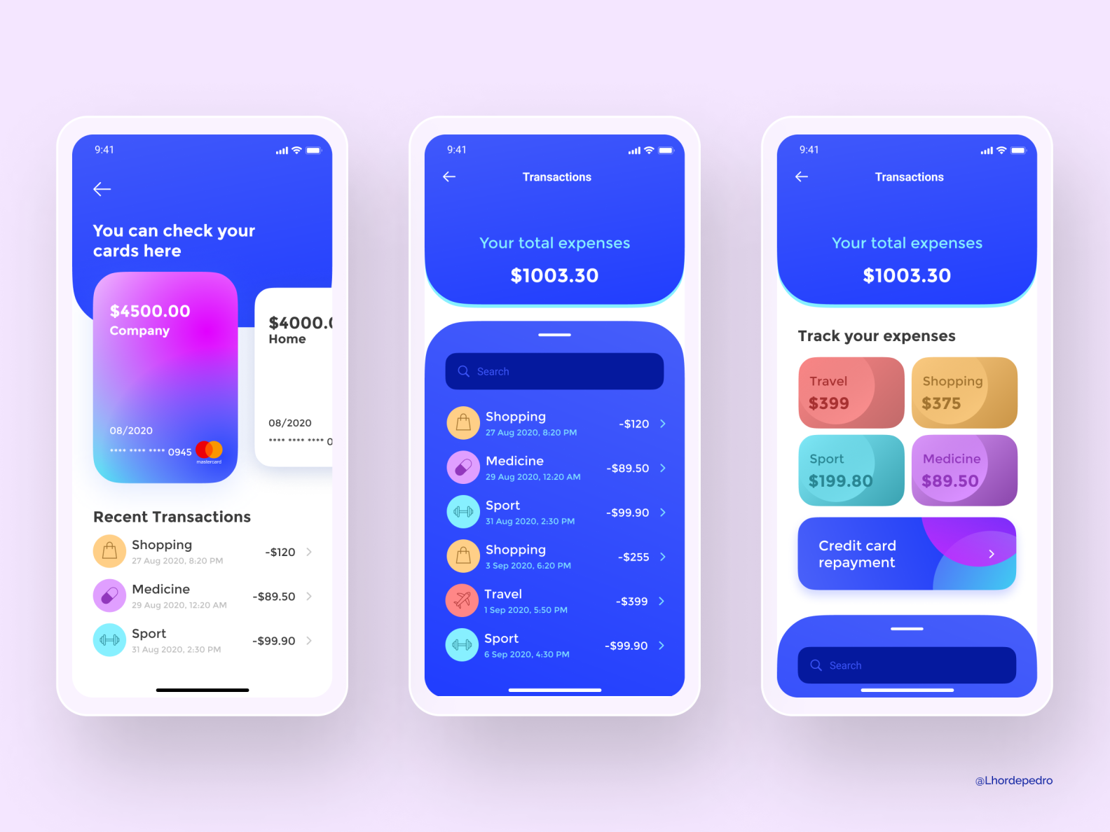 Transactions by Emmanuel Pedro on Dribbble