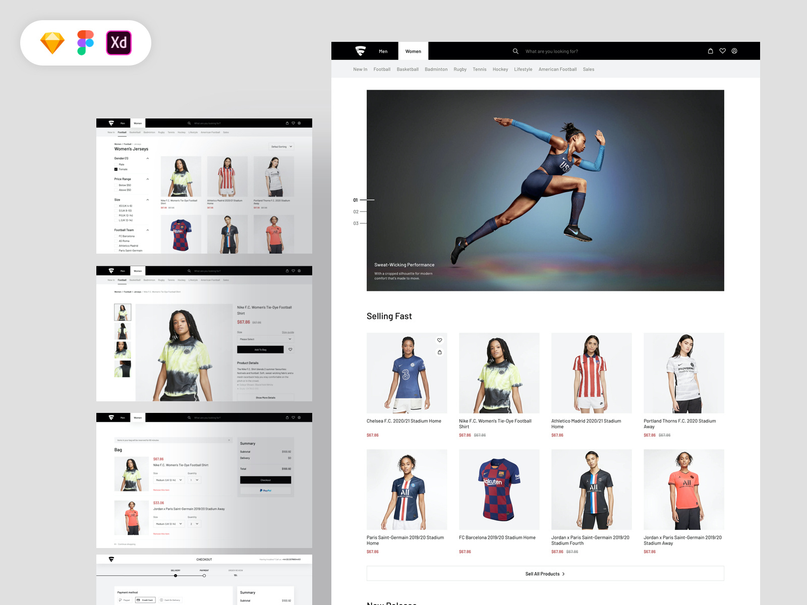 Jersey Shop UI Template Web Version by Tolu Arowoselu on Dribbble