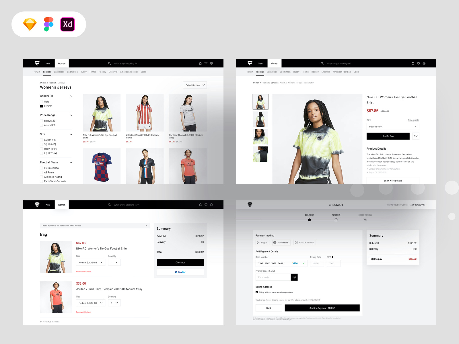 Jersey Shop UI Template Web Version by Tolu Arowoselu on Dribbble
