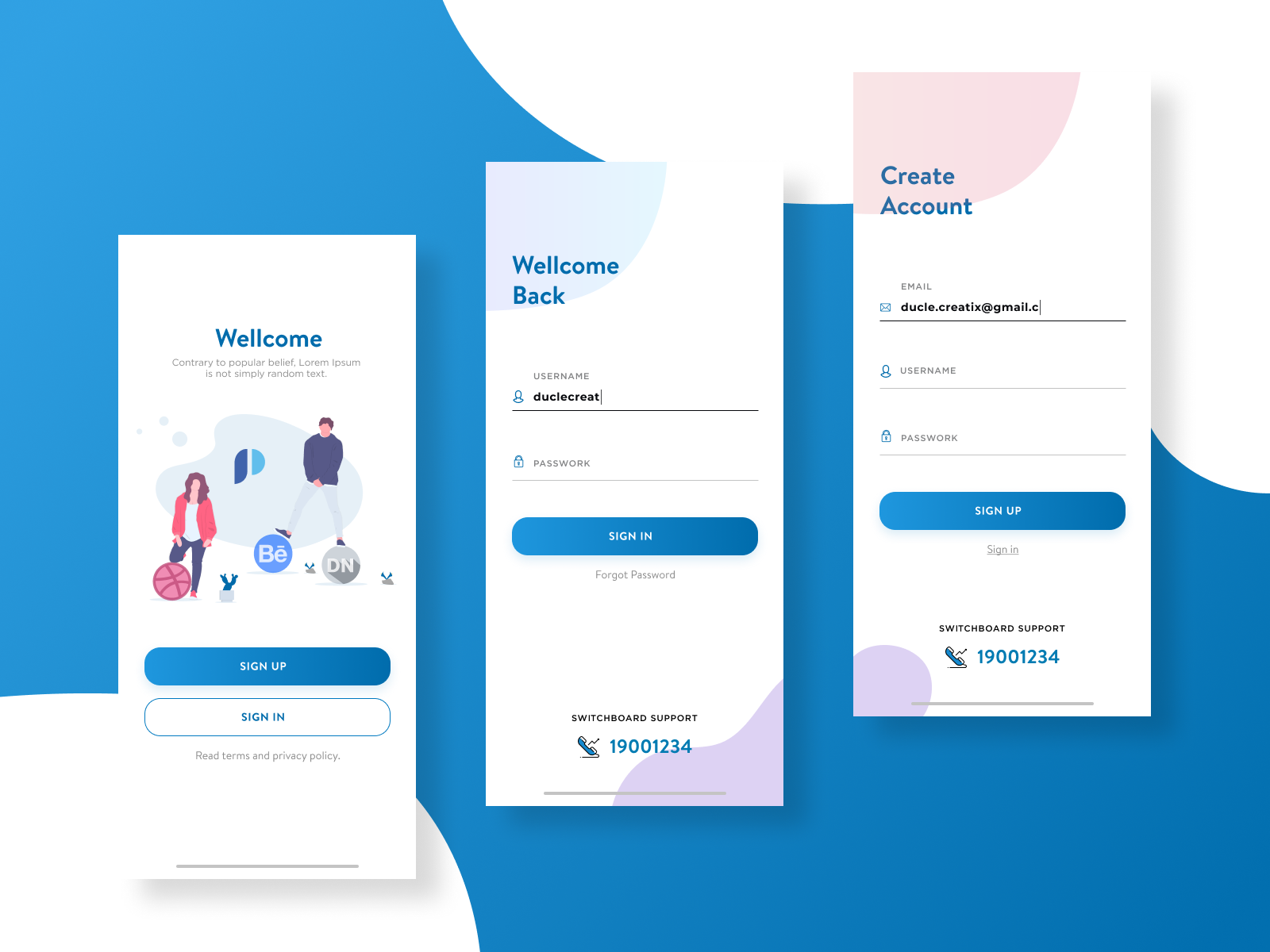 Login UI by Ambert Lee on Dribbble