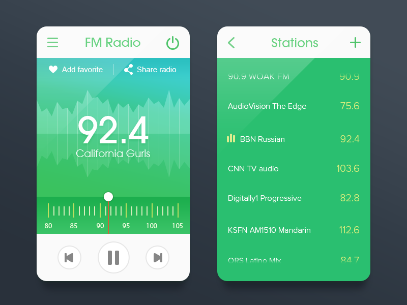 Fm Radio by Sanyu on Dribbble