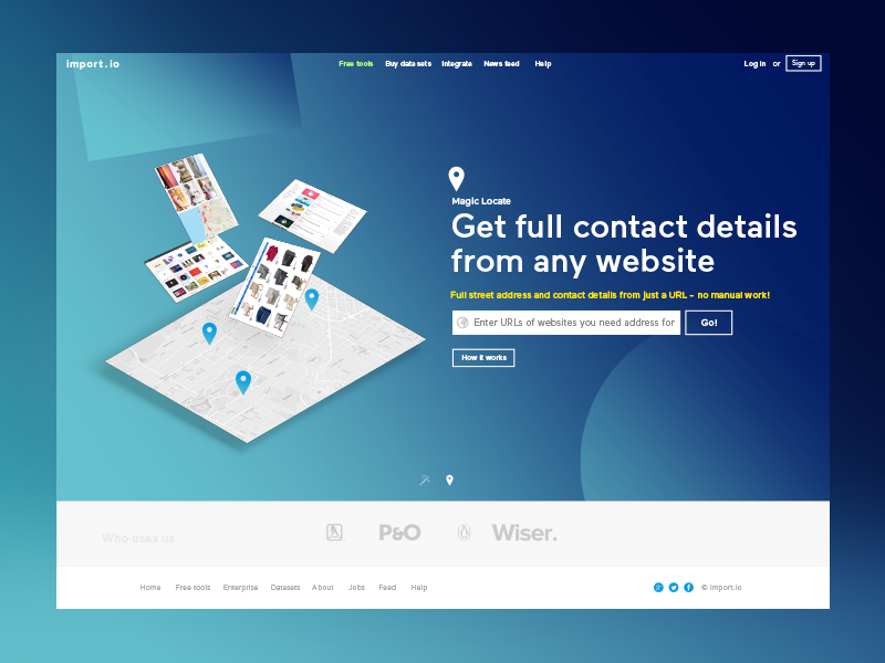 Web scraping magic by Shoreditch Design for import-io on Dribbble