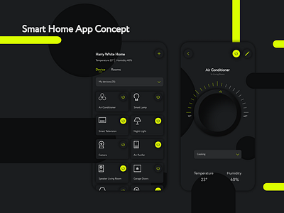 Smart Home App Concept by Katerina Pavlyuk on Dribbble