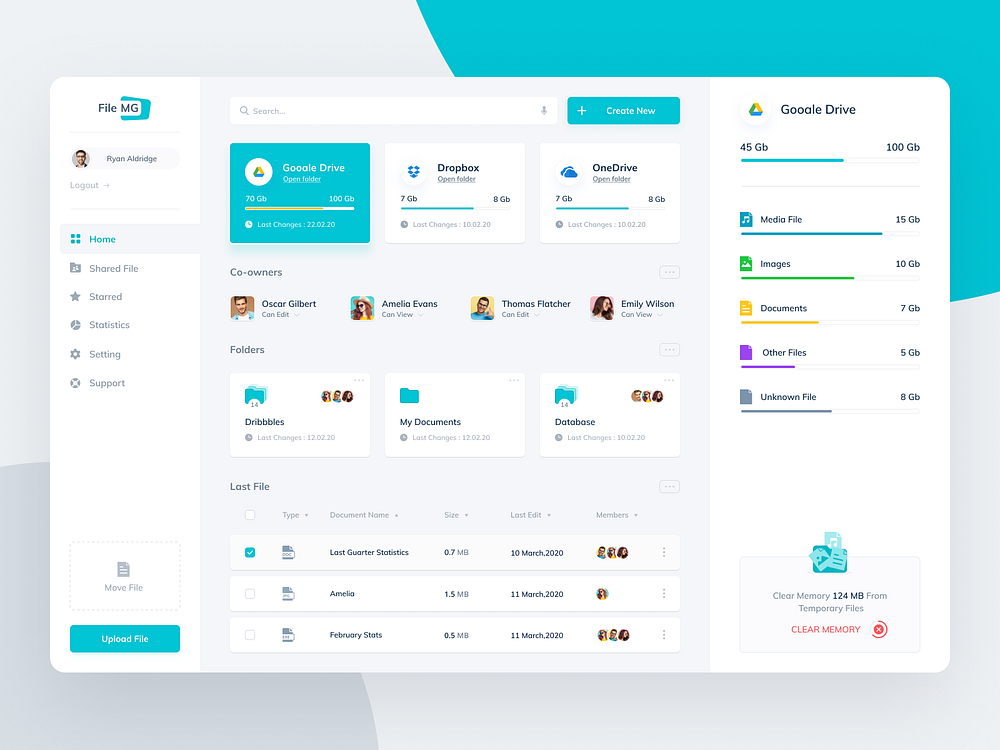 File Manager by Igor Fartushny on Dribbble
