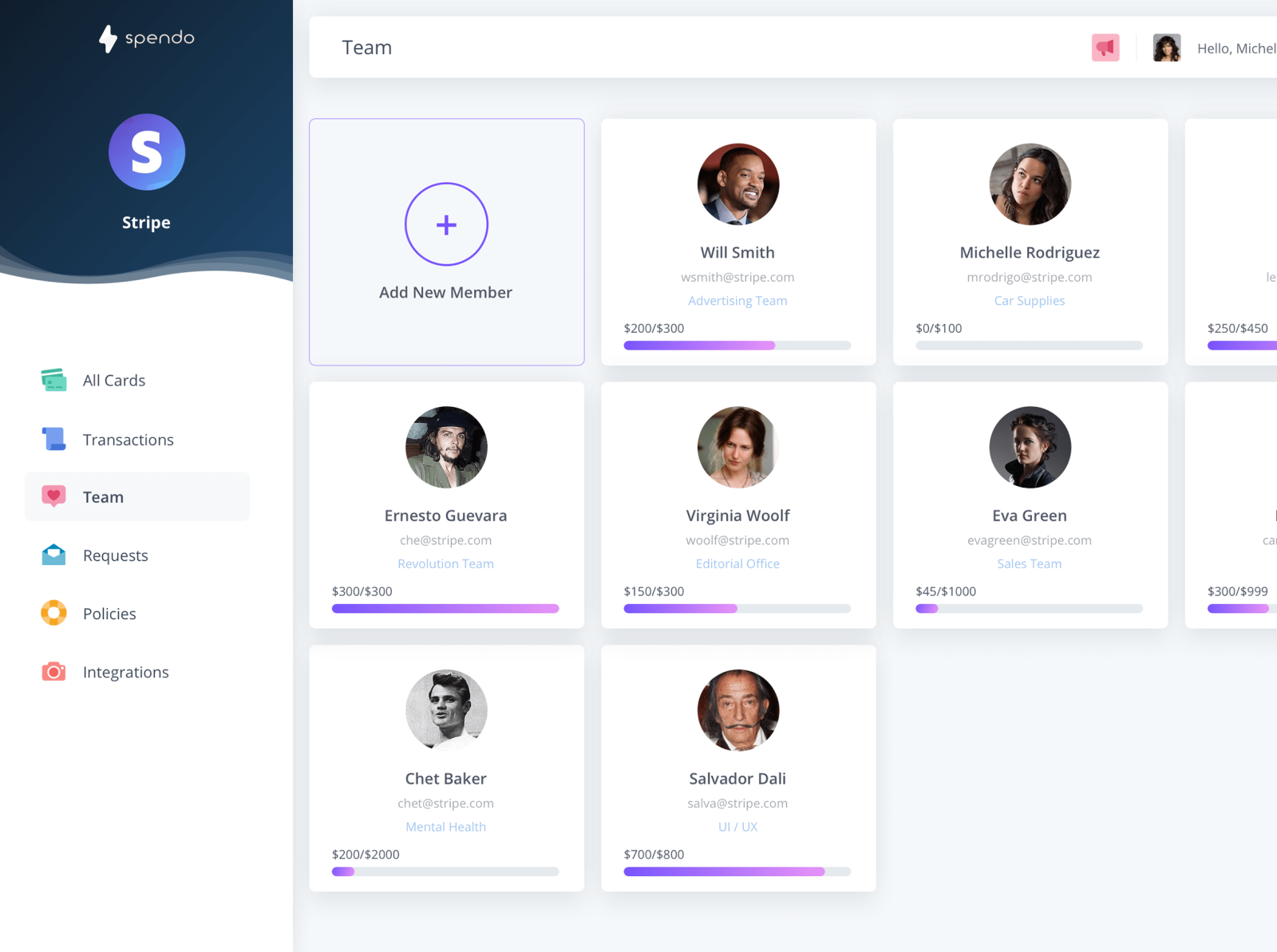 Stripe Web App by Inna Kiyasov on Dribbble
