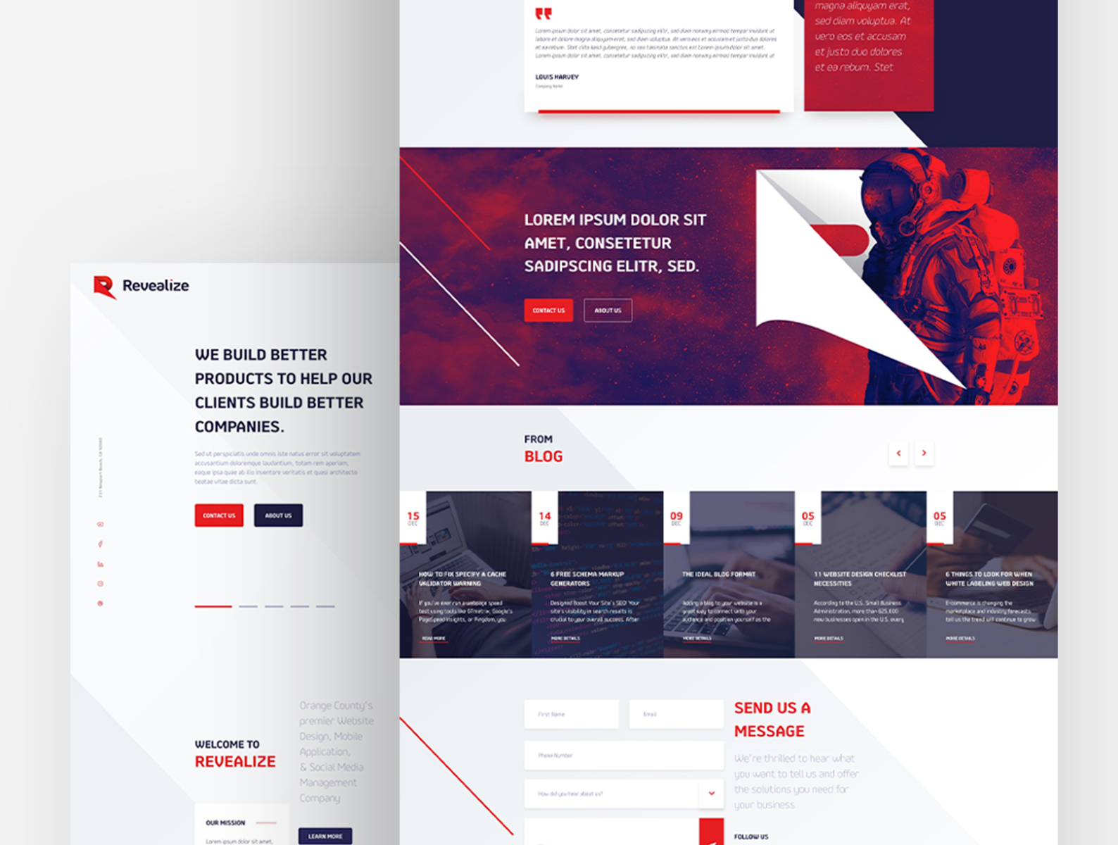 Our Companies New Wesbite Design by Revealize Inc. on Dribbble