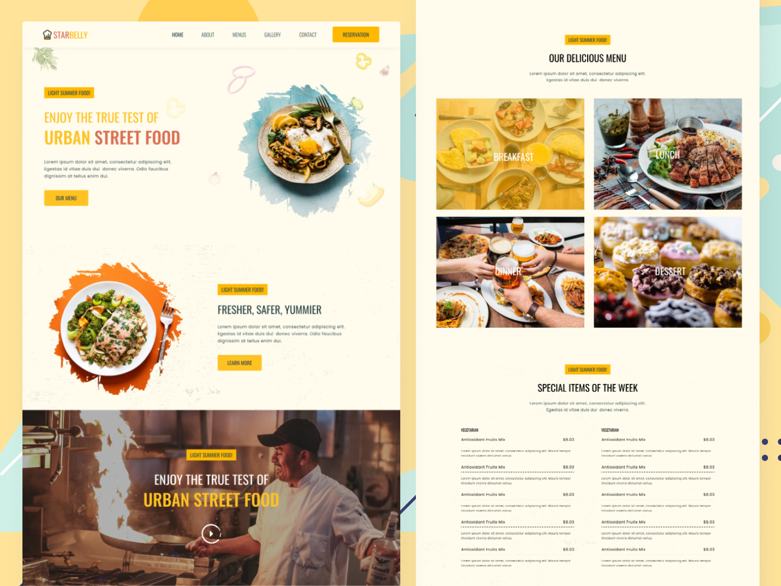 Restaurant Landing Page by Noman Al Sayed on Dribbble