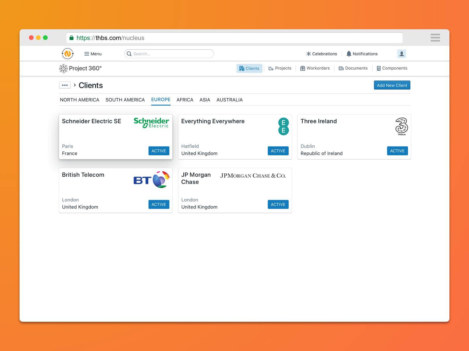 Project 360° - View Clients by Ravishanker on Dribbble