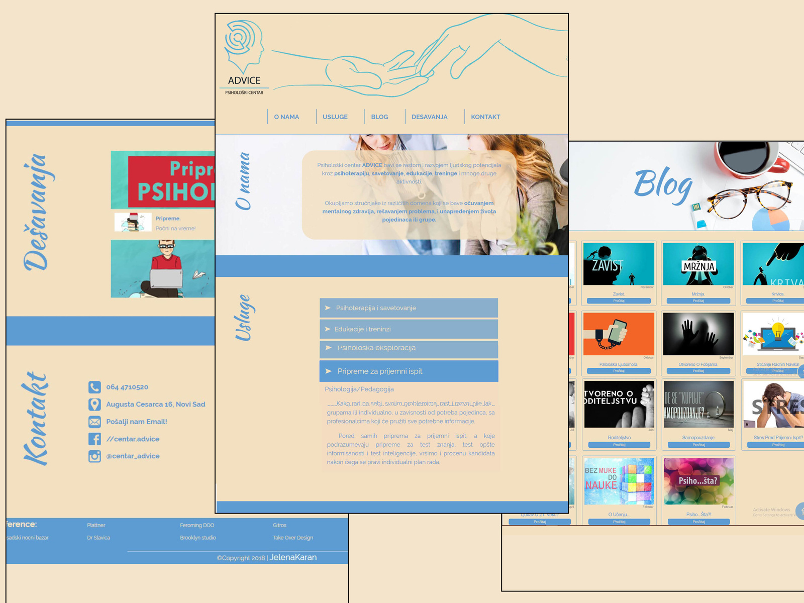 psychological center advice website by Jelena Karan on Dribbble