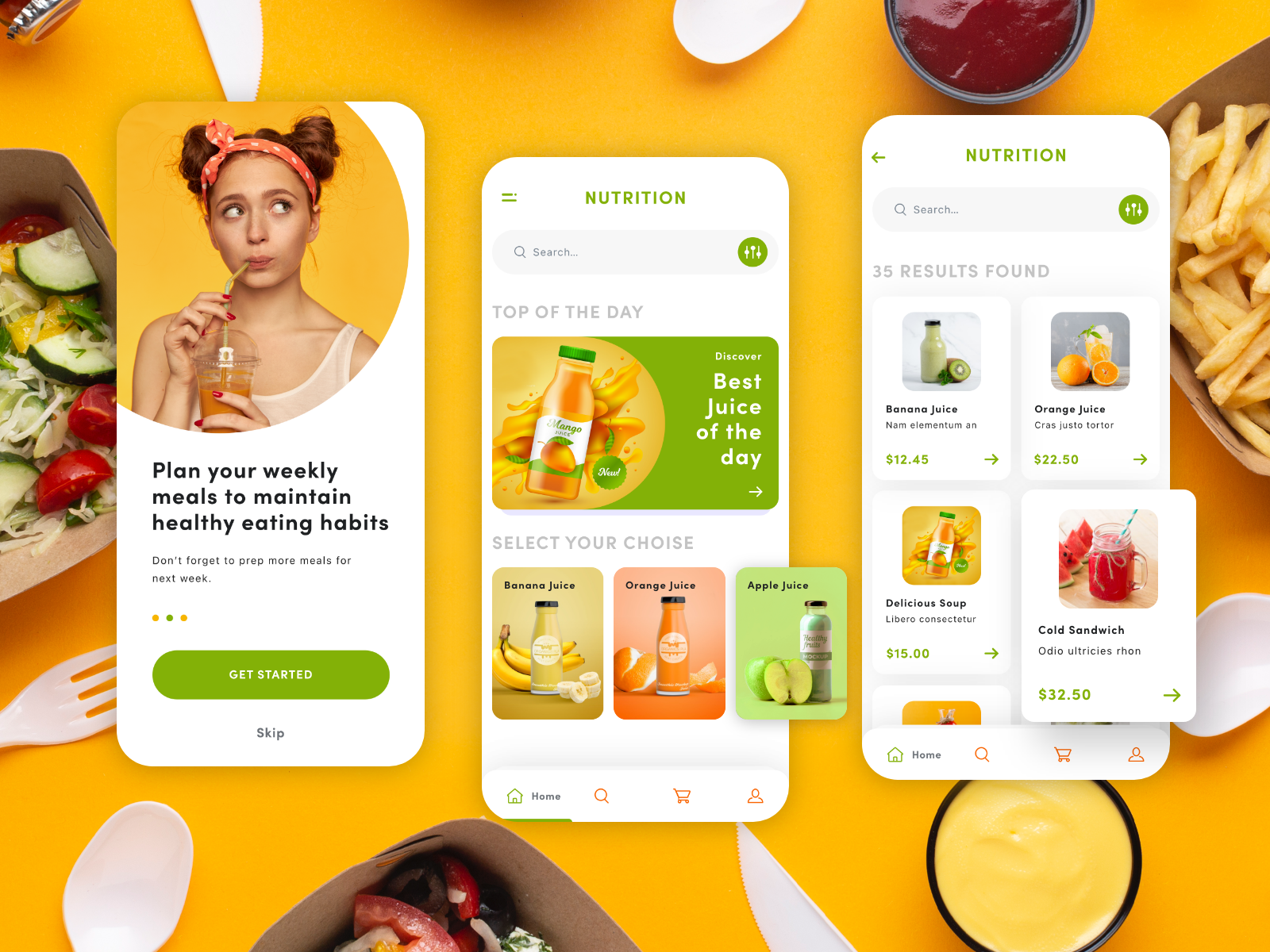 Nutrition App Concept UI by Idhyha Creatives & Technology on Dribbble