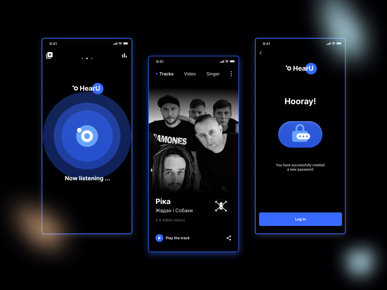Listening App HearU by Mary Kli on Dribbble