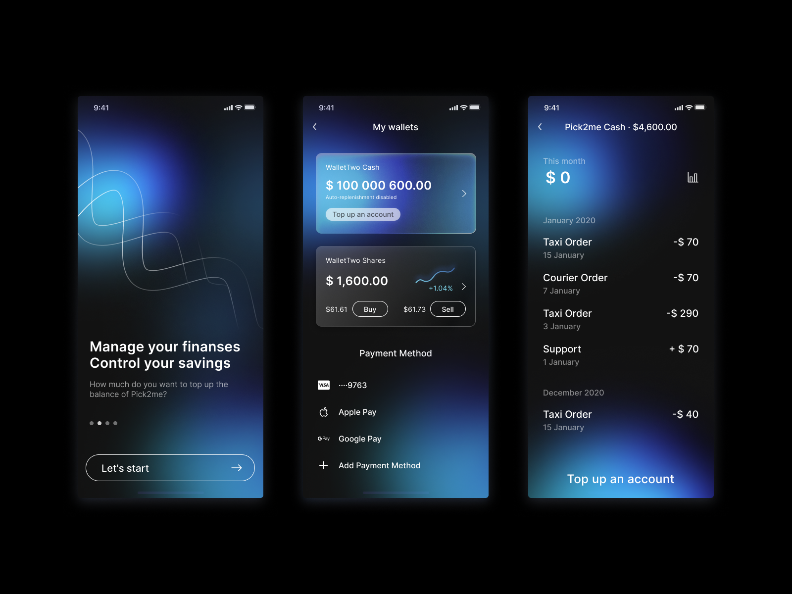 Bank app by Mary Kli on Dribbble