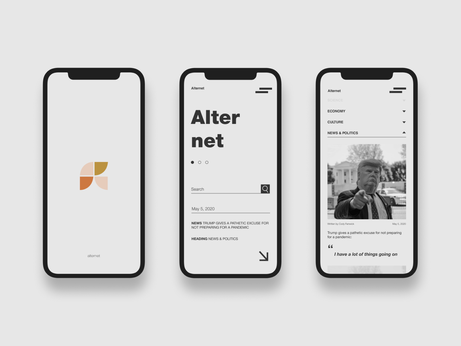 Design of the AlterNet Mobile App - AlterNet Mobile App by Brightlab on ...