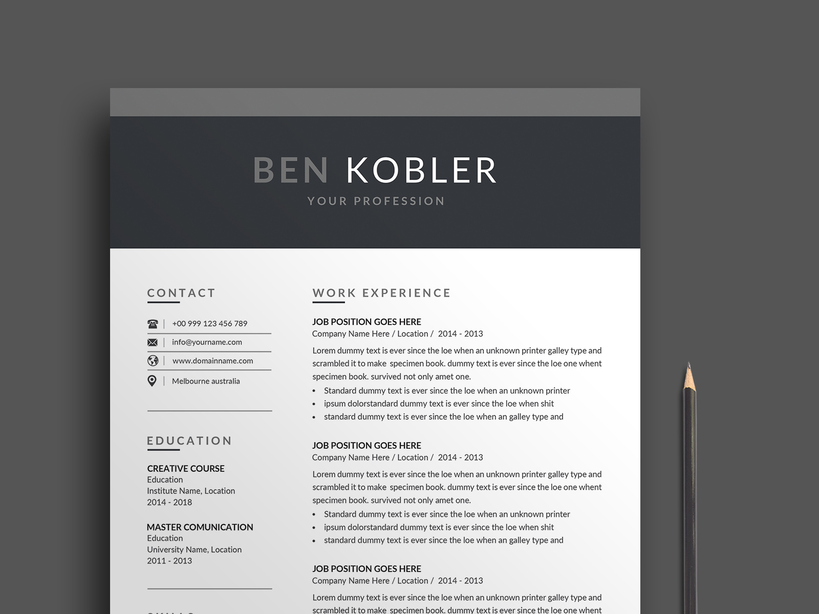 Resume/CV by DesignsBird on Dribbble