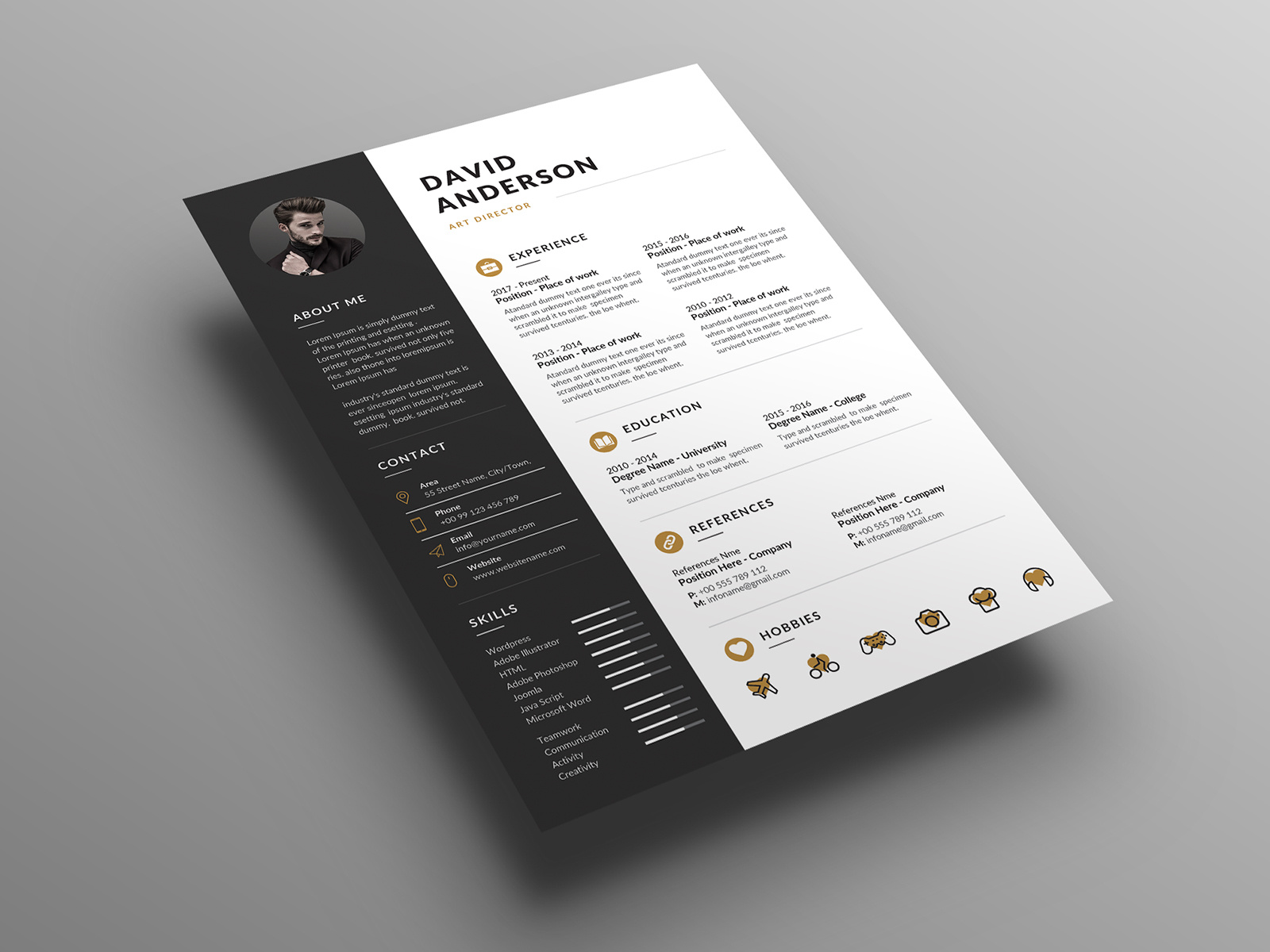Resume/CV by DesignsBird on Dribbble