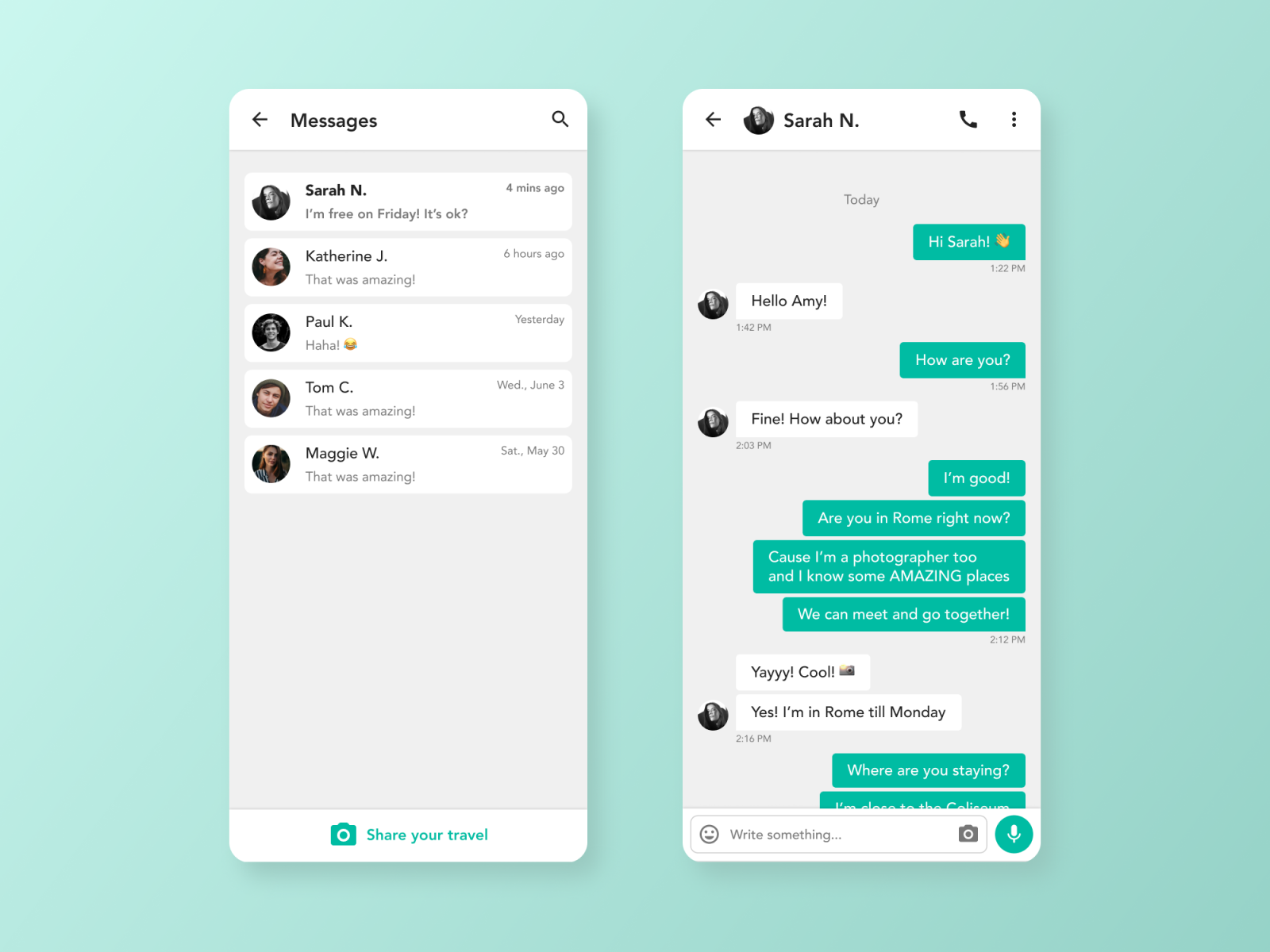 Travelers Meeting App by Lucas Martín Cámpora on Dribbble
