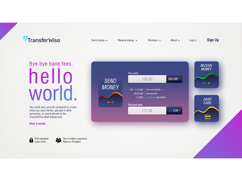 TransferWise-Concept-2 by Damian on Dribbble