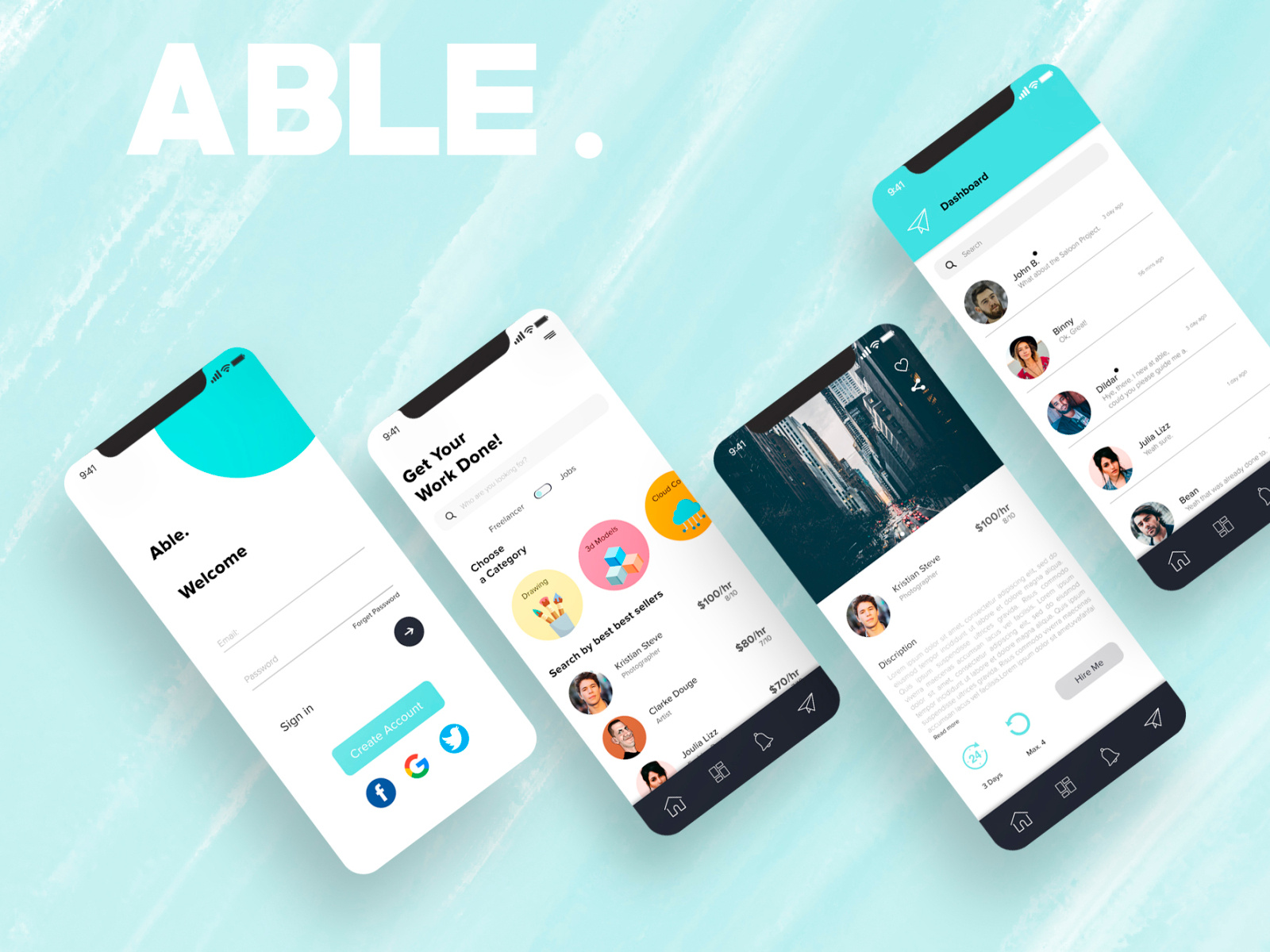 Freelancing App by Bilal Abdul Majeed on Dribbble
