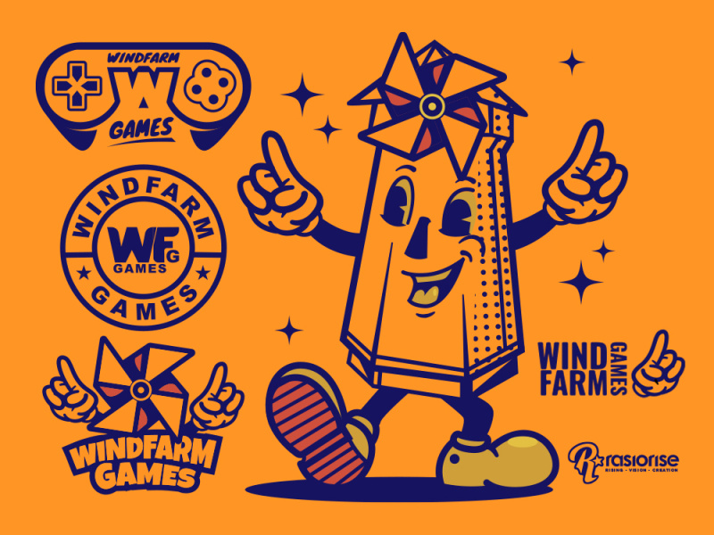 WINDFARM GAME Logo Pack by rasiorise studio on Dribbble