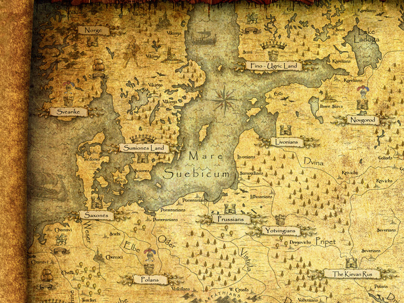 Europe 10-12 th century vintage map by Roman Yashchenko on Dribbble