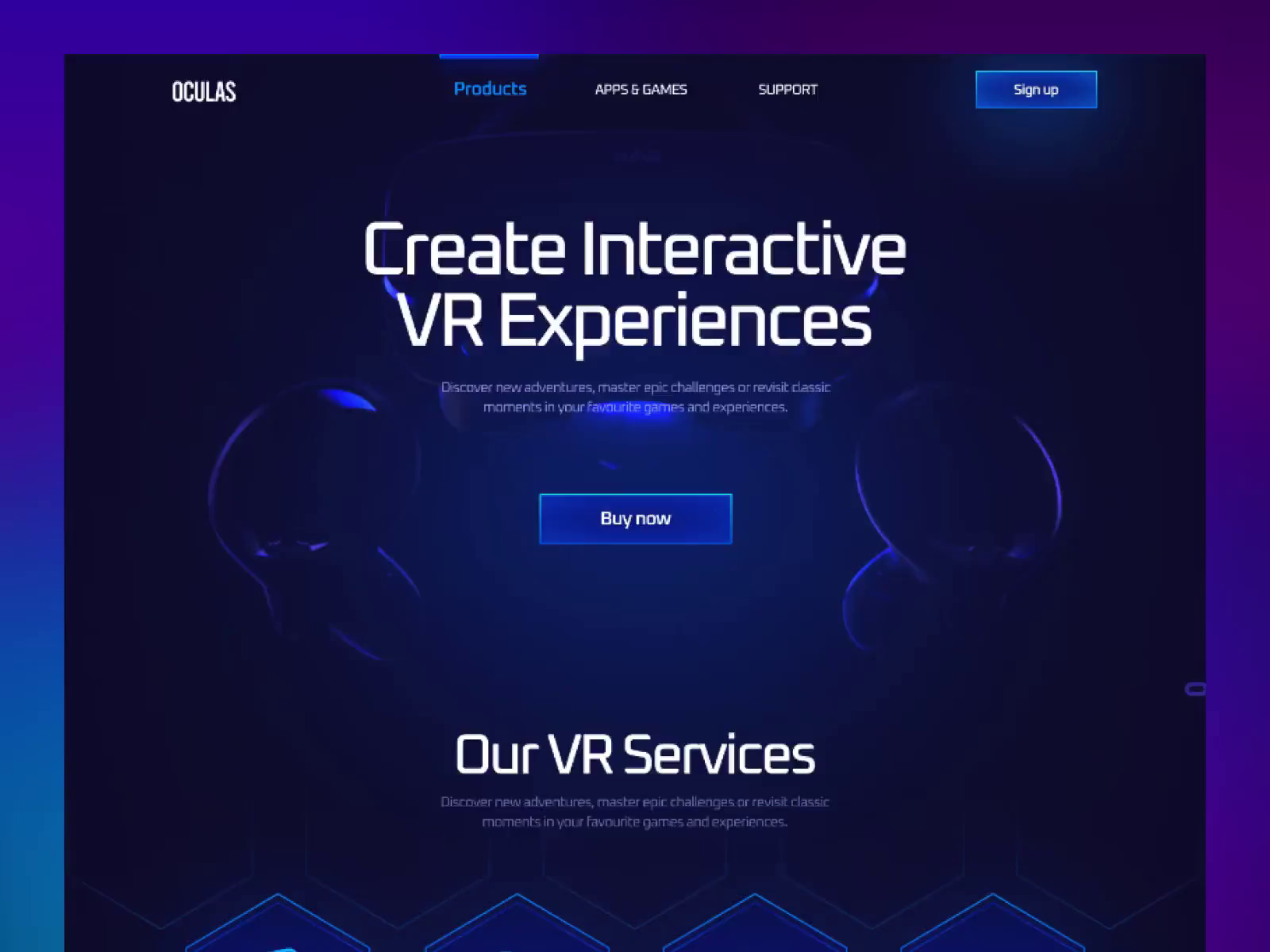 Conceptual Interactive VR Headset Landing Page Design by Saad on Dribbble