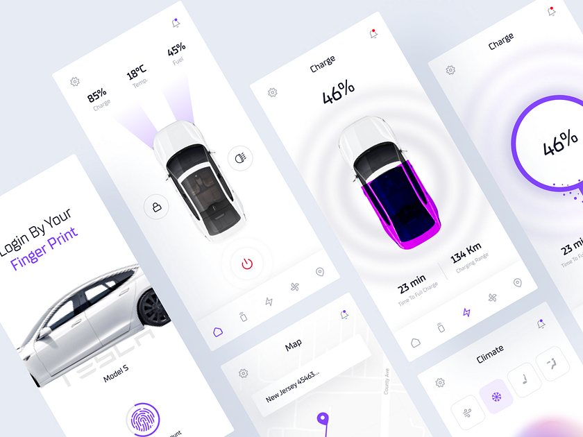 Car Remote Control App (Tesla connected app) by Saad for Musemind UI/UX ...