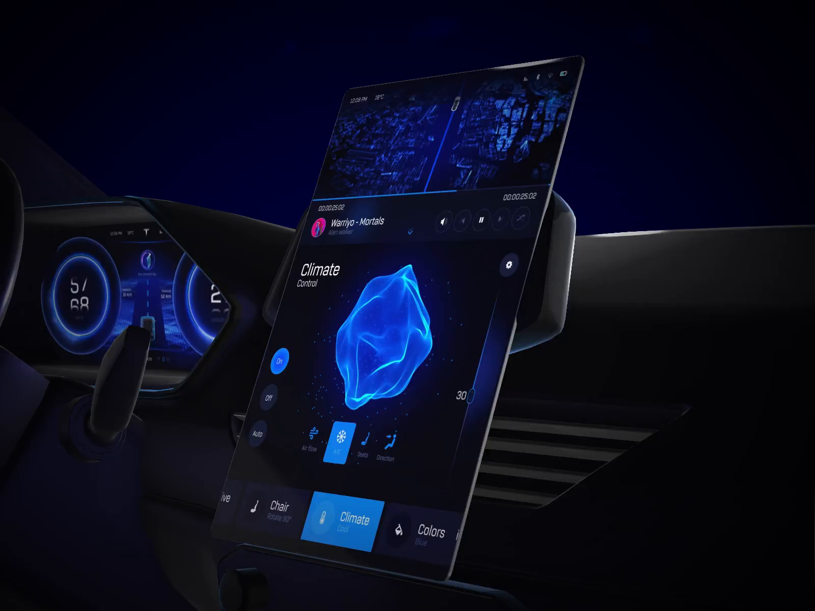 HMI Automotive Car Navigation Design by Saad for Musemind UI/UX Agency ...