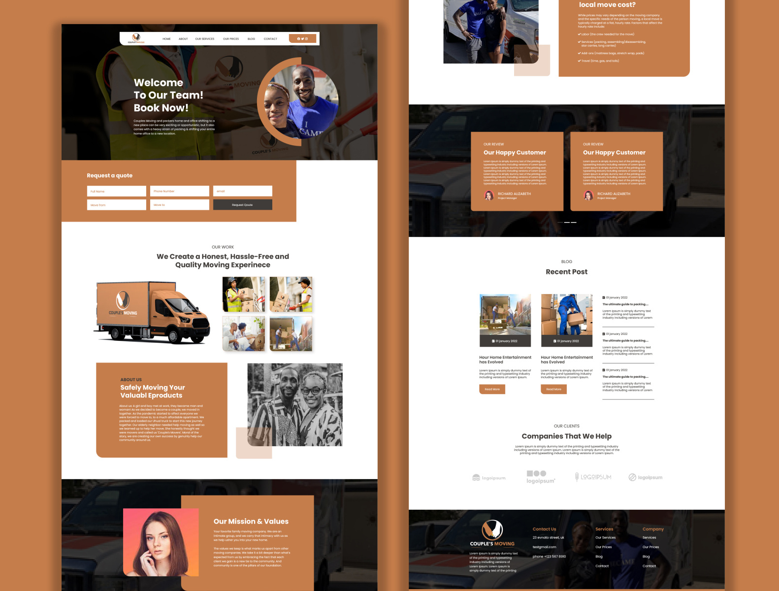 MOVING WEBSITE UI DESIGN by MD. SHAMIM HOSSAIN on Dribbble