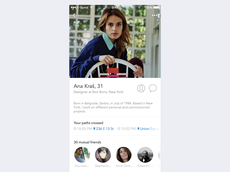 Profile screen by Illia Strikhar on Dribbble