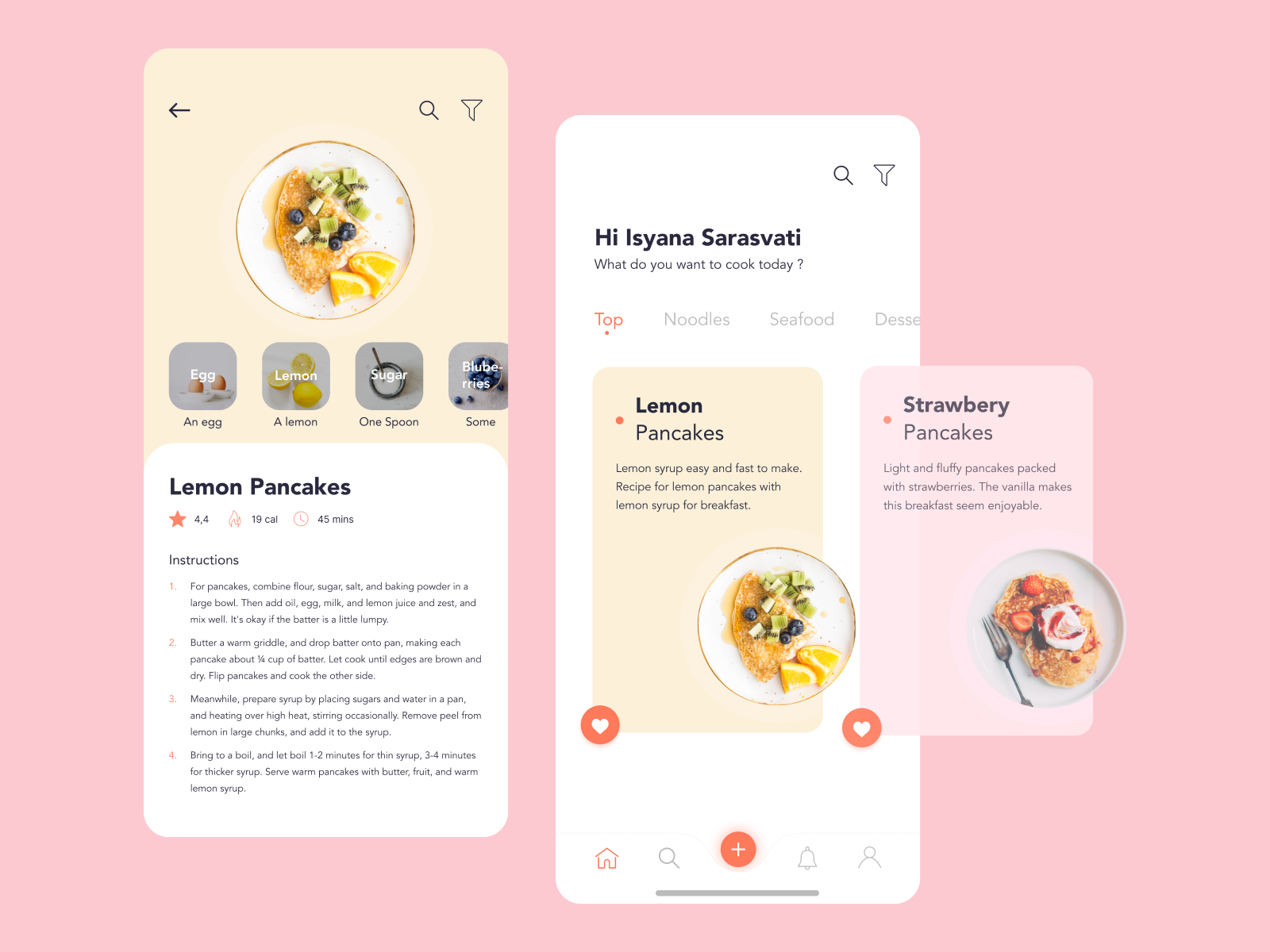 Recipe App - UI/UX Design by Diana Amelia Safitri on Dribbble