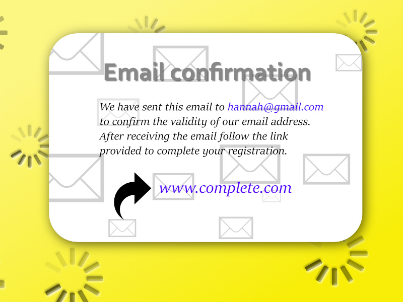 Daily UI #54 - Email Confirmation by Teodora Stojanović on Dribbble
