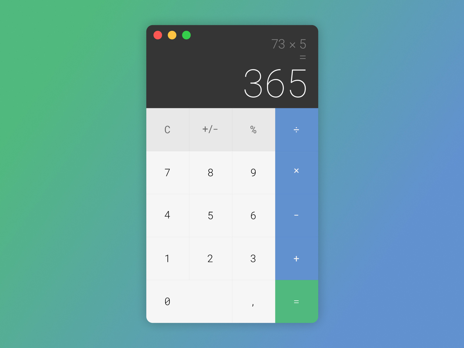 Dailyui004 — calculator by Hannah on Dribbble