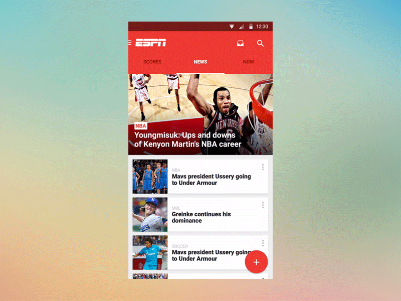 ESPN Menu by Juan C Angustia on Dribbble