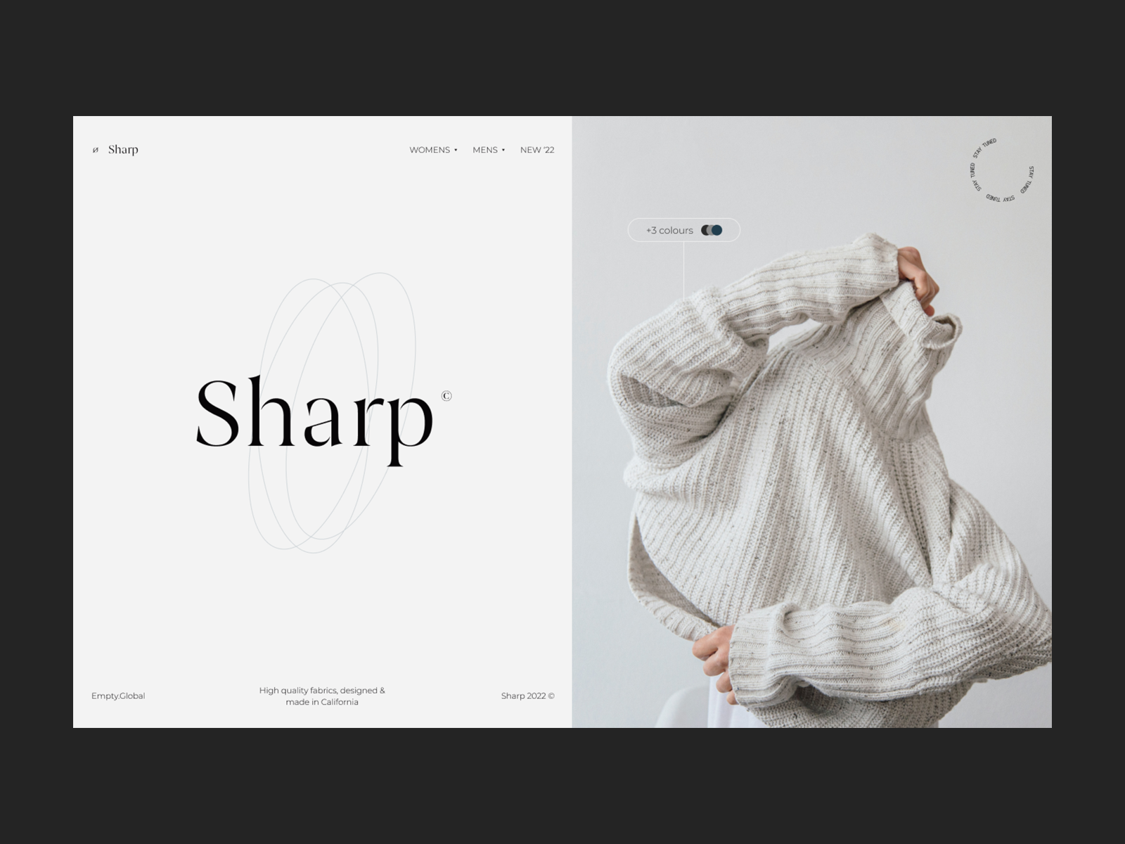 Sharp® - Fashion Landing Page by Lucas Gusso on Dribbble