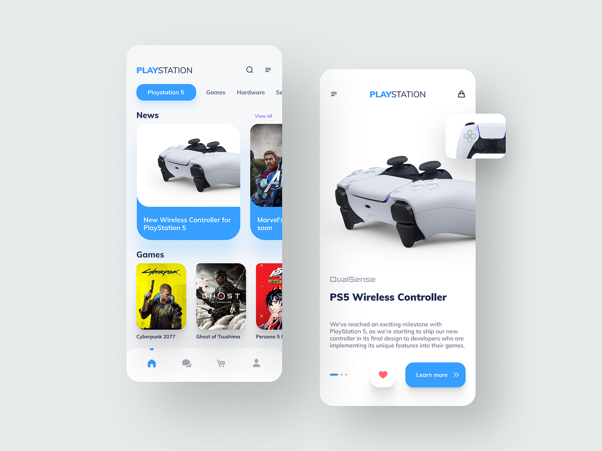 Playstation App Design by YueYue for Top Pick Studio on Dribbble