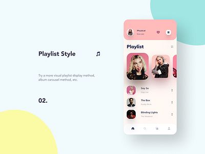 Music App Design by YueYue for Top Pick Studio on Dribbble