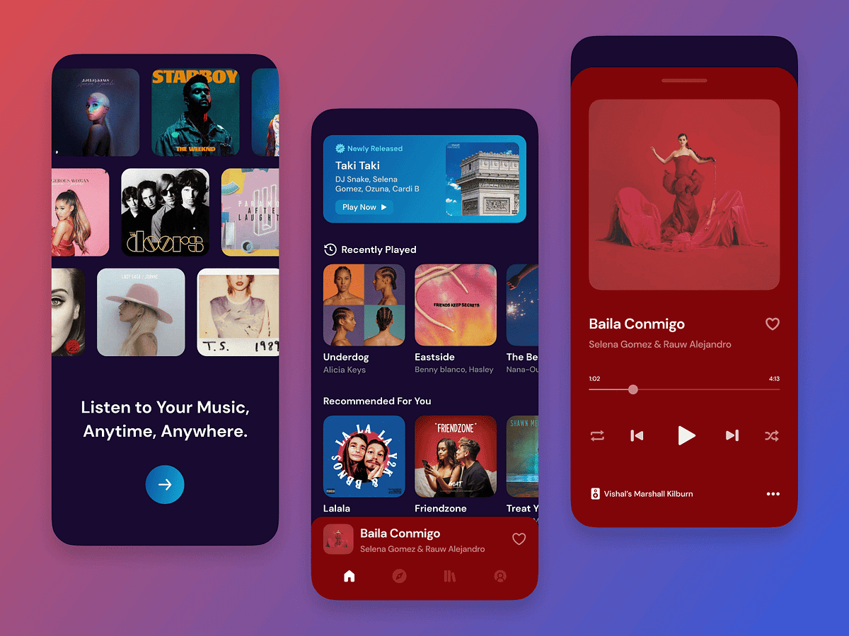 Music Streaming App designs, themes, templates and downloadable graphic ...