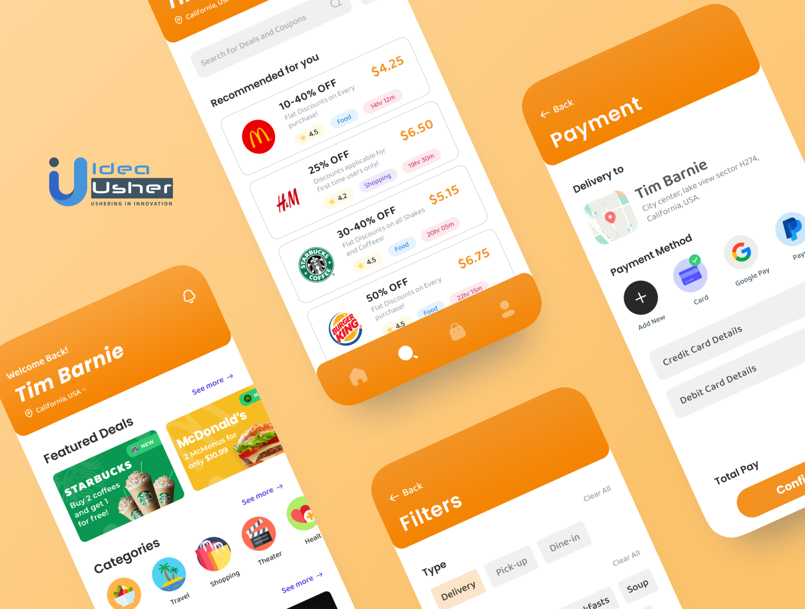 Coupons and E-commerce App by Idea Usher on Dribbble