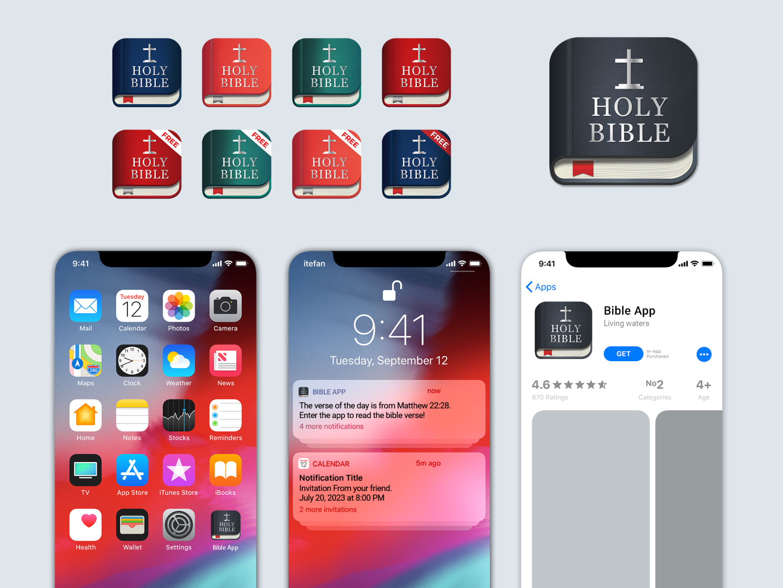 Bible app icon for ios by Daniel Puie on Dribbble