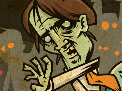 Zombie book cover by Drew Pocza on Dribbble